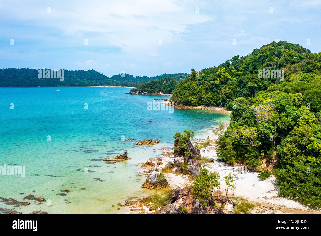 Koh Phayam beach Hin Talu with rock arch formation in Ranong, Thailand ...
