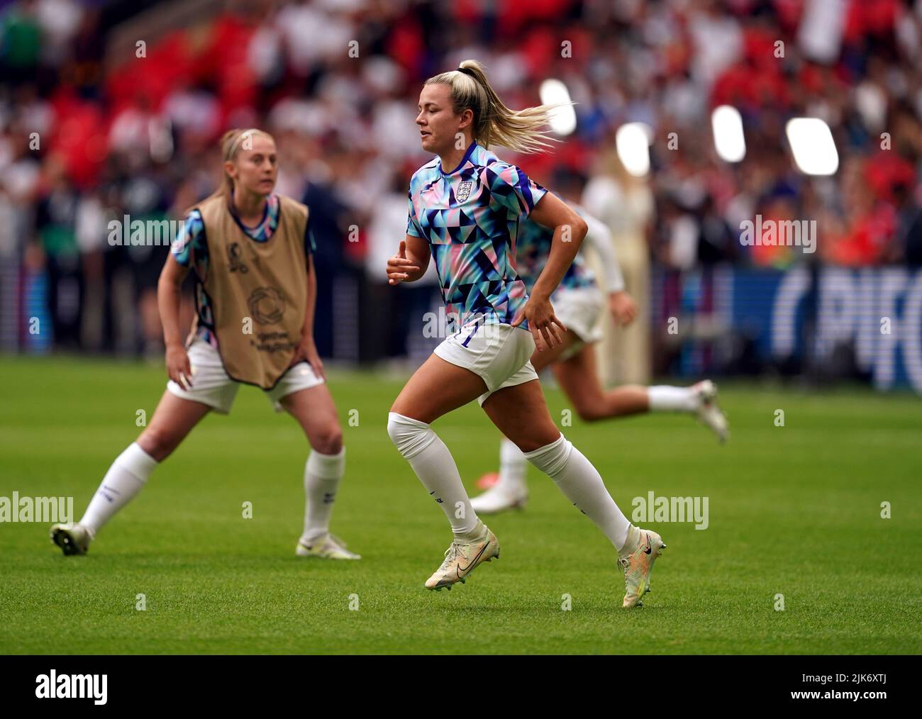 England's Lauren Hemp warms up ahead of the UEFA Women's Euro 2022 ...