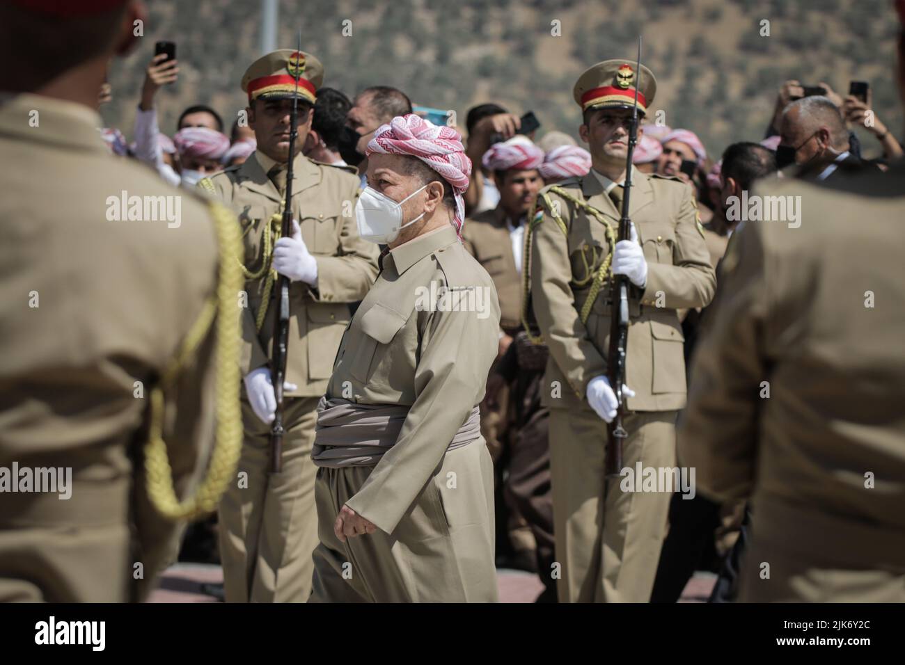 Barzan, Iraq. 31st July, 2022. Masoud Barzani, President of the ...