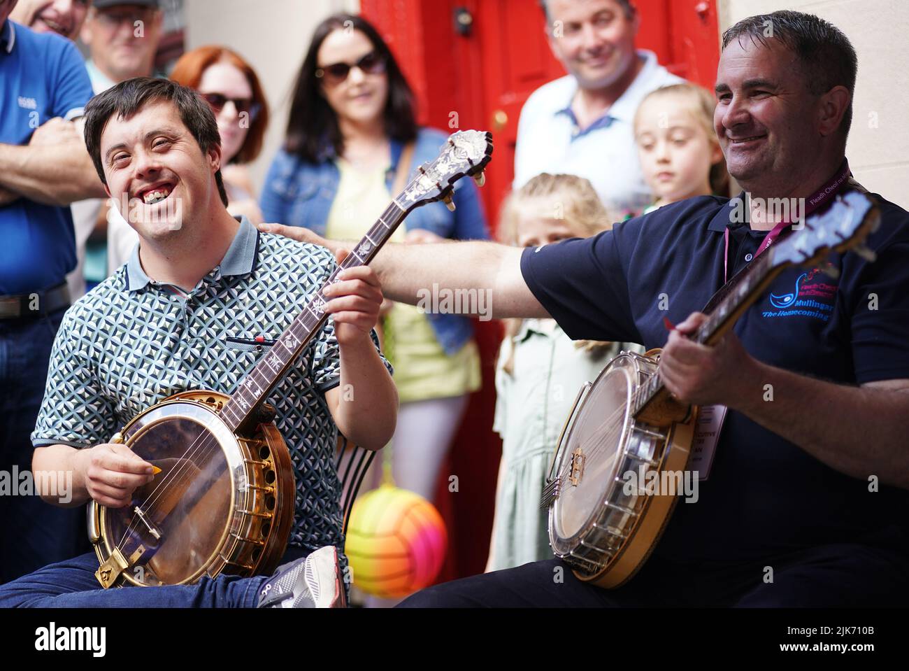 Banjo player Kevin Kennedy (left) performs with Fleadh Executive ...