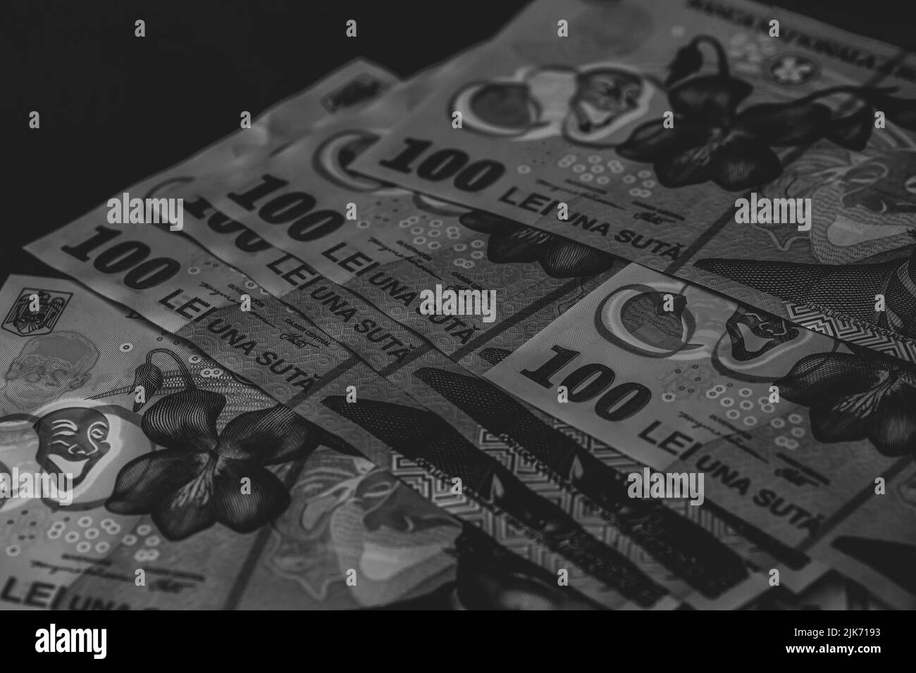 LEI currency banknotes. LEI Romanian money. RON Leu Money European ...