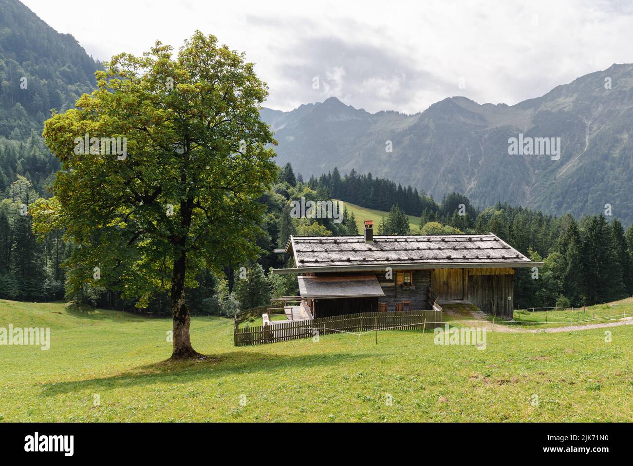 The old mountain farm Gerstruben in the south from the German near the ...