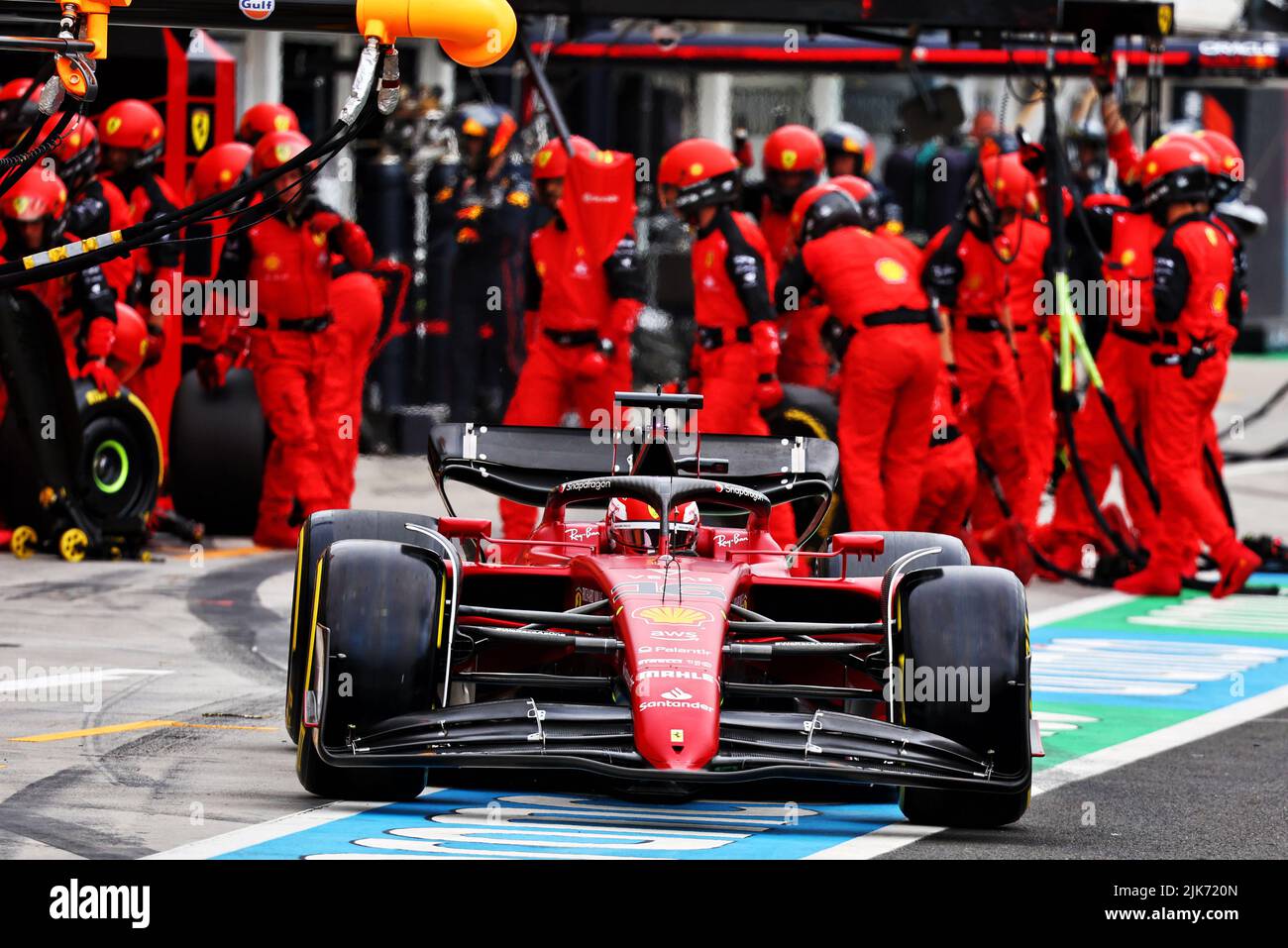 Ferrari f1 75 charles leclerc pit hi-res stock photography and images ...