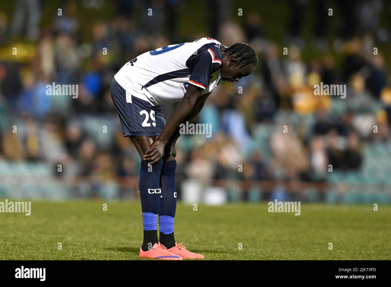 Dor Jok of the Mariners look dejected after the Australia Cup Rd of 32 ...