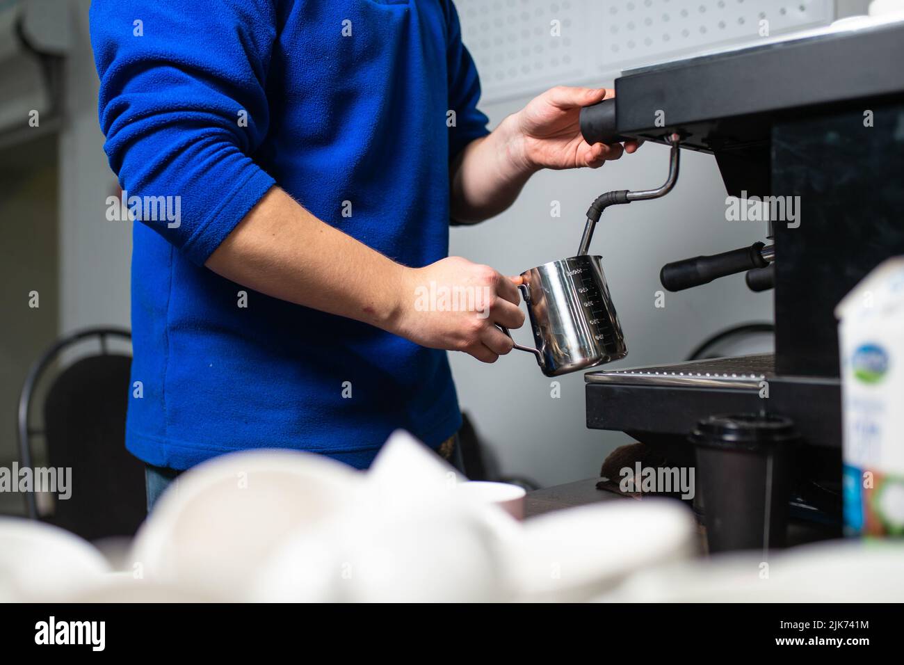 Guy making coffee hi-res stock photography and images - Alamy
