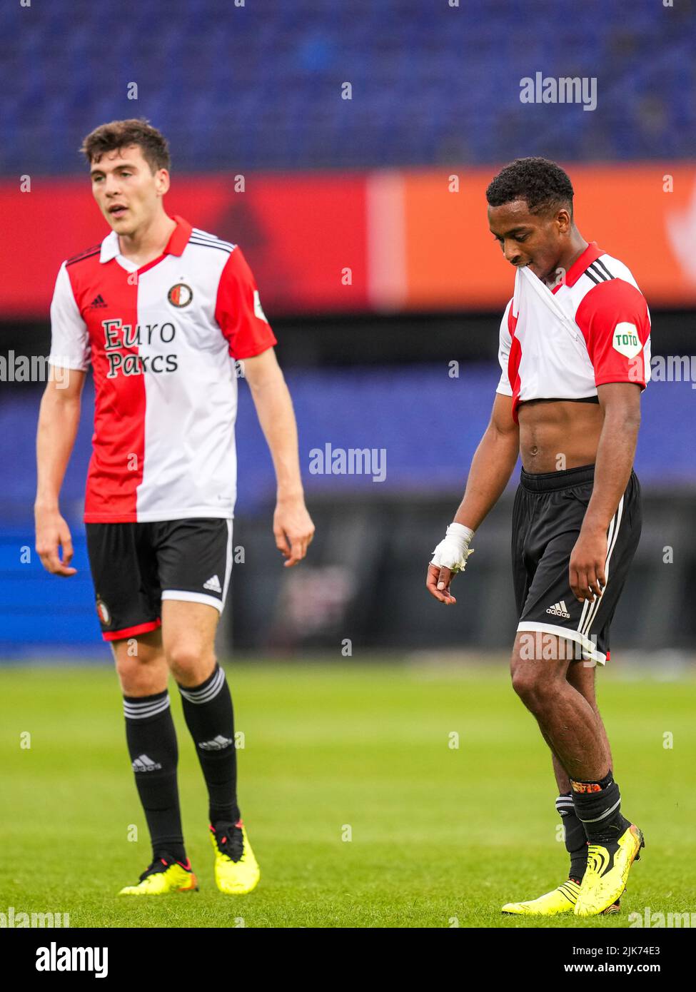 Rotterdam, Netherlands. 31 July 2022. Jacob Rasmussen of Feyenoord ...