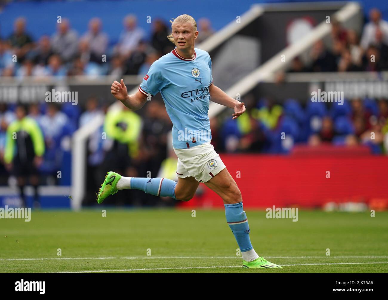 Manchester City's Erling Haaland during the FA Community Shield match ...