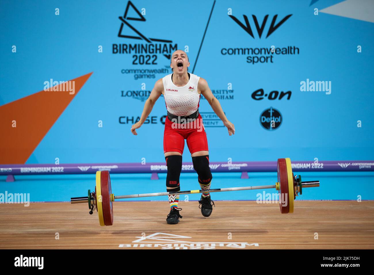 England’s Jessica Gordon Brown celebrates following the Women’s 59kg ...