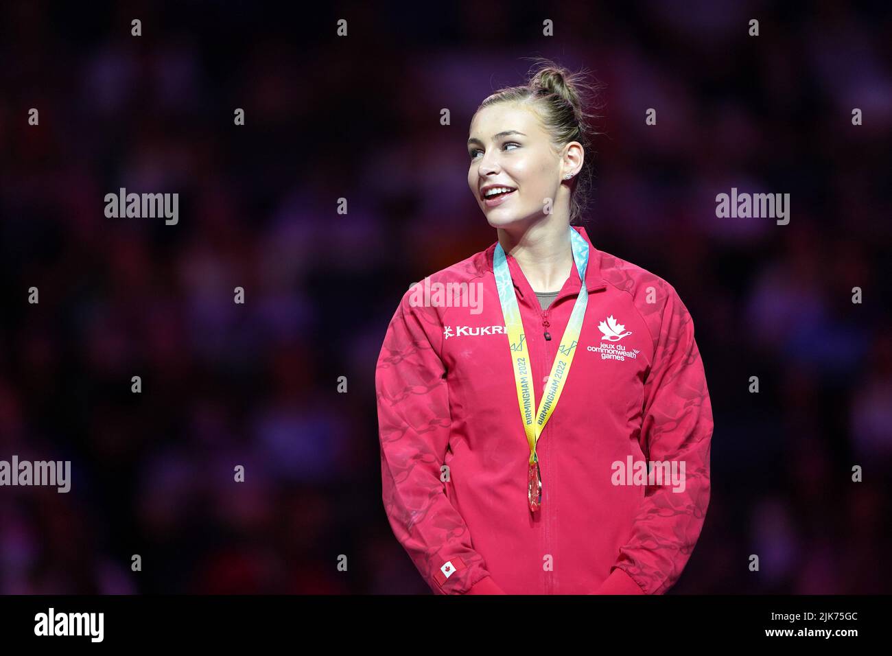 Canada's Emma Spence poses with her silver medal after the women's all ...