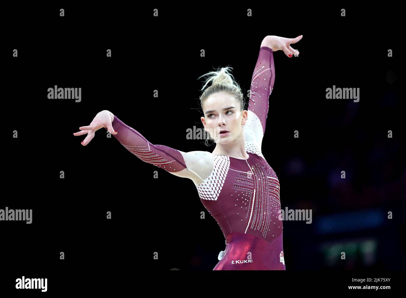 England's Alice Kinsella in action during the women's all round final ...