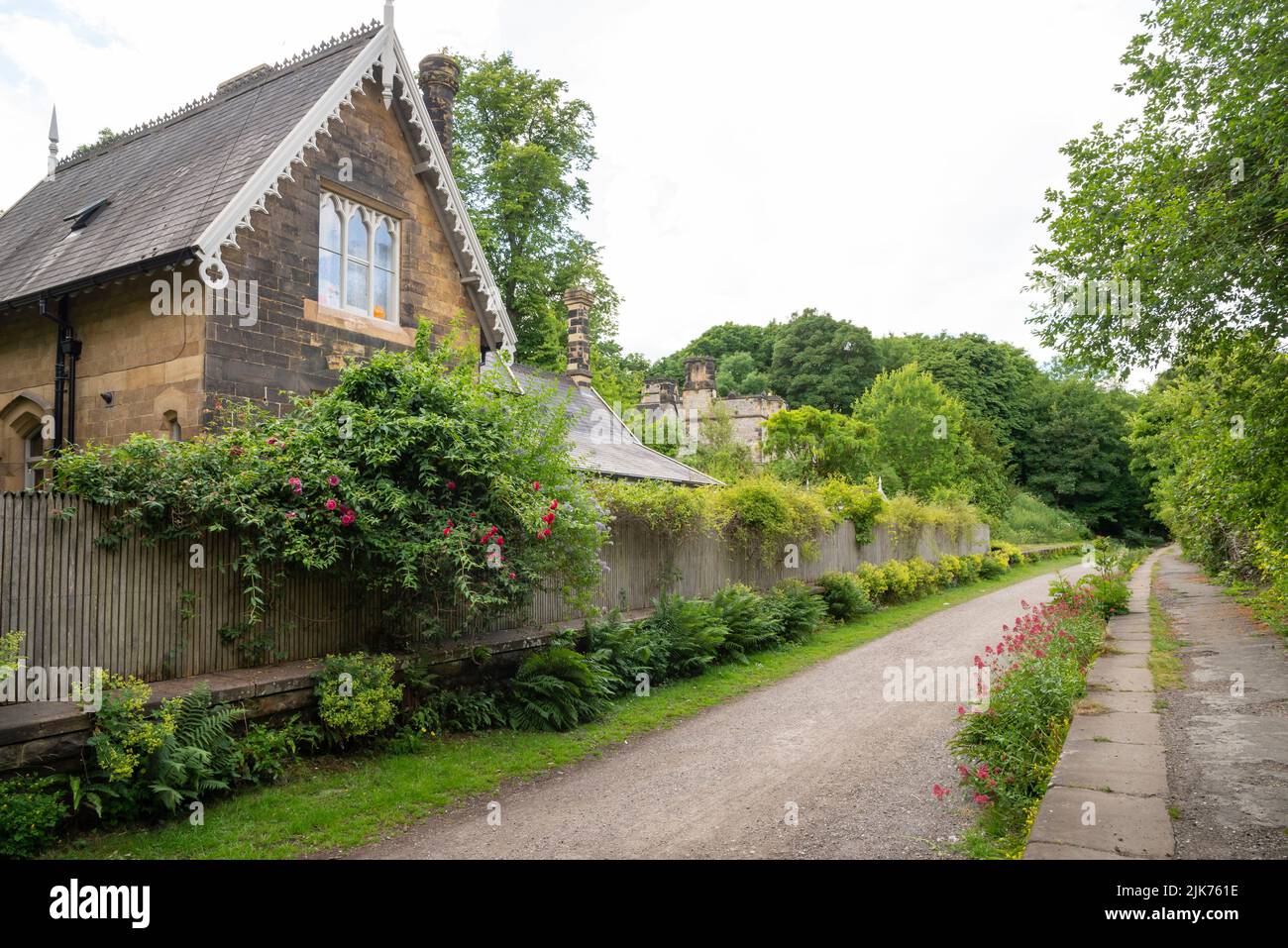 Old railway station near Great Longstone and Thornbridge Hall on the ...