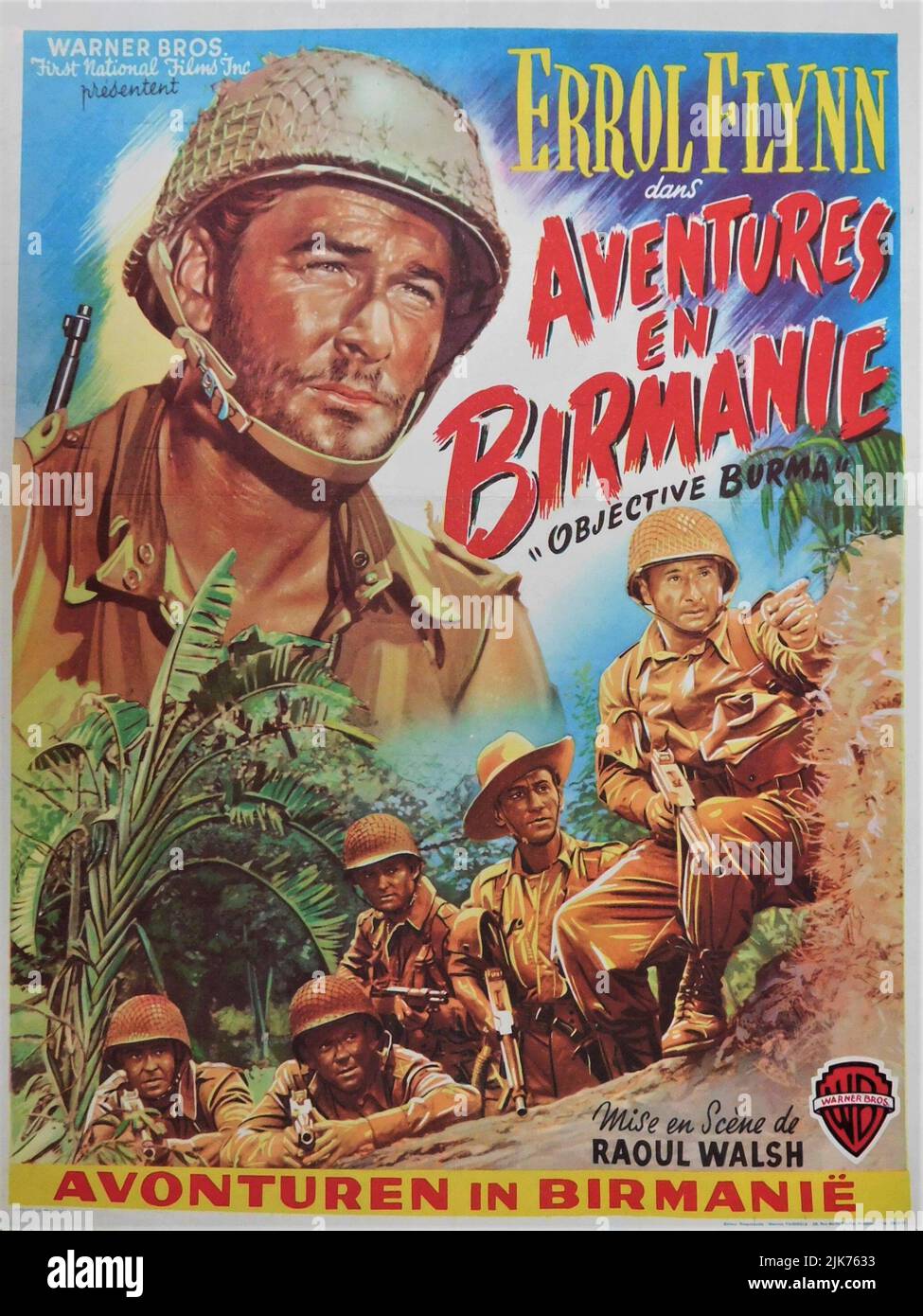 ERROL FLYNN in OBJECTIVE BURMA ! 1945 director RAOUL WALSH original ...