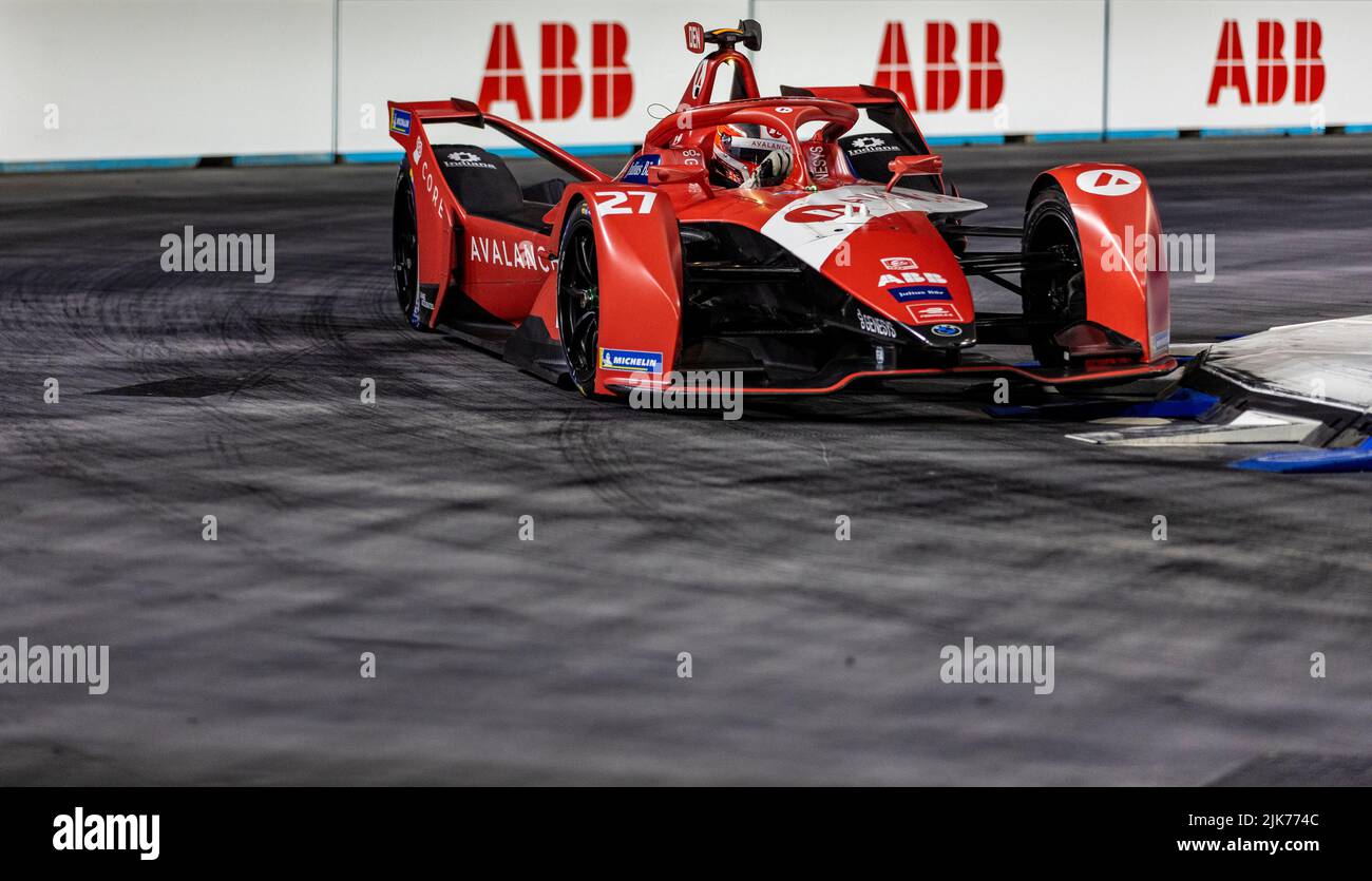 Jake Dennis during the 2022 SABIC London E-Prix at the ExCel Circuit ...