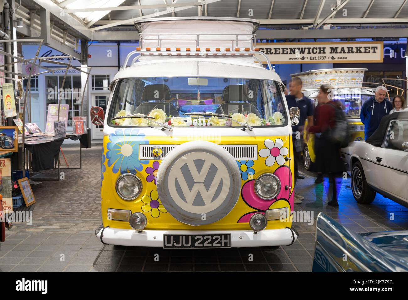 front view of VOLKSWAGEN CAMPER at "Park it in the Market" classic car ...