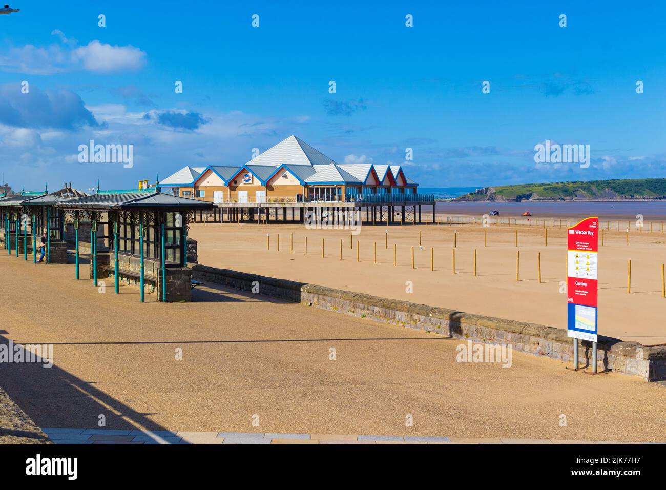 View of Weston-super-Mare beachhead is a seaside town in North Somerset ...