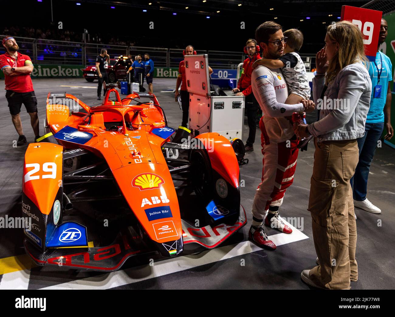 Alexander Sims before the race on the grid during the 2022 SABIC London ...