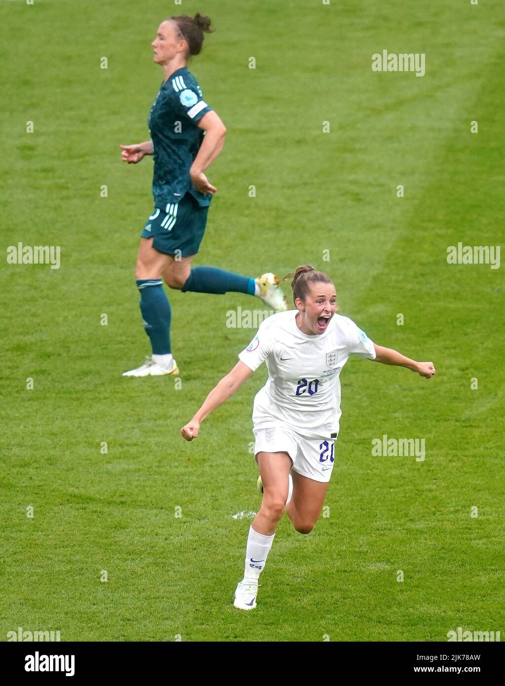 England's Ella Toone celebrates scoring their side's first goal of the ...