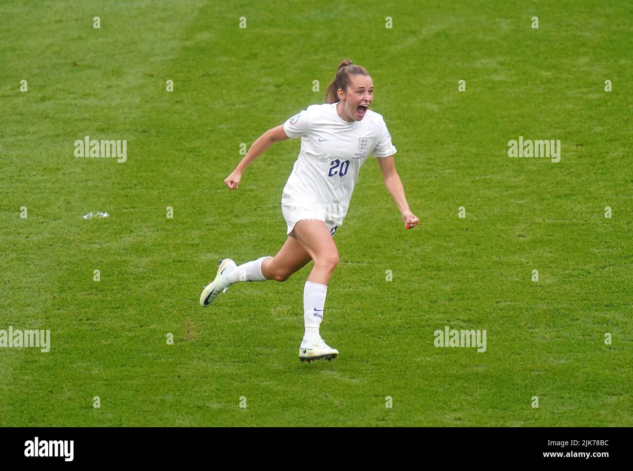 England's Ella Toone celebrates scoring their side's first goal of the ...