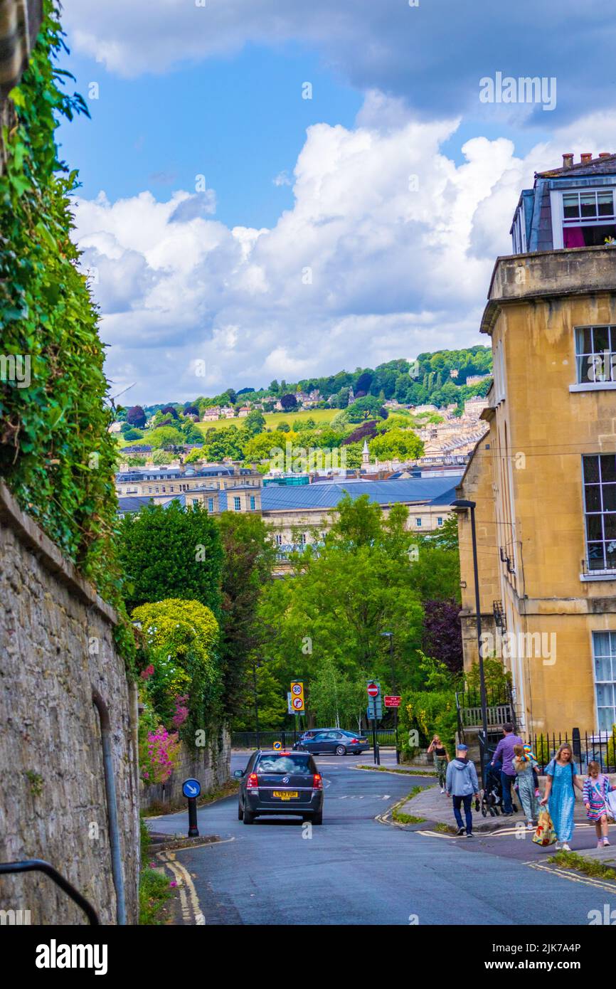 Traditional houses at Bathwick Hill in Bath-the largest city in the ...