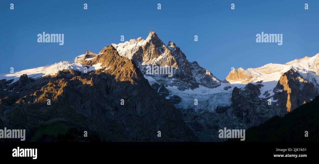 The summit of La Meije (3984 meter) in National Parc des Écrins in ...