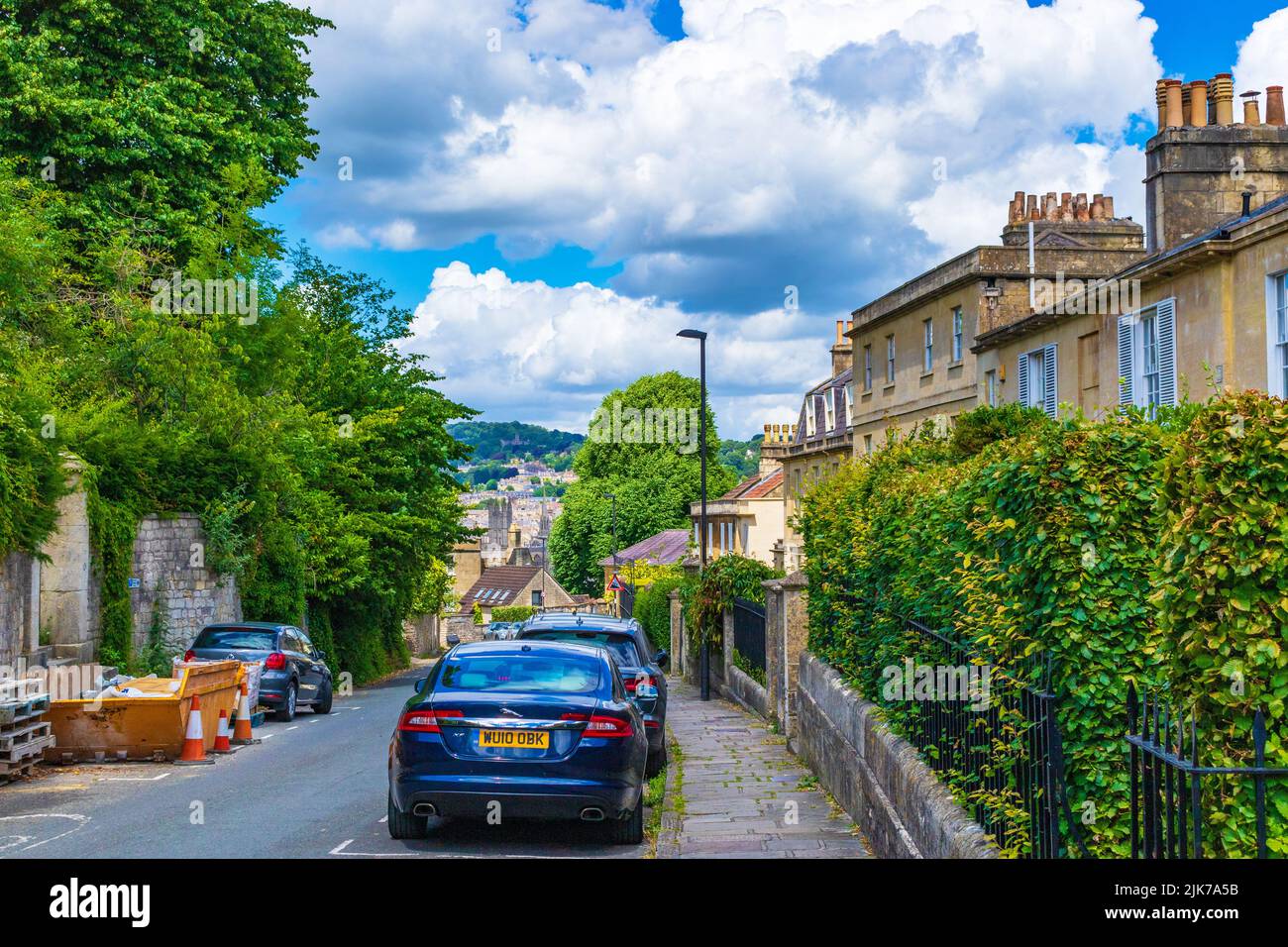 Traditional houses at Bathwick Hill in Bath-the largest city in the ...