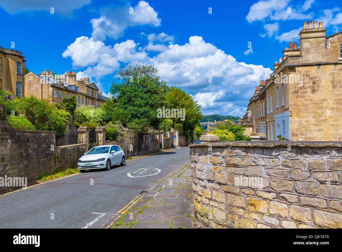 Traditional houses at Bathwick Hill in Bath-the largest city in the ...
