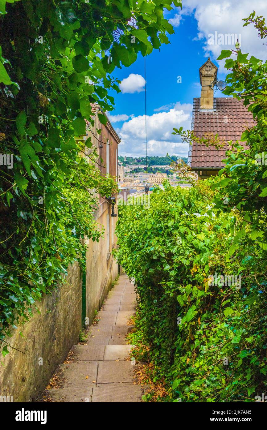 Traditional houses at Bathwick Hill in Bath-the largest city in the ...