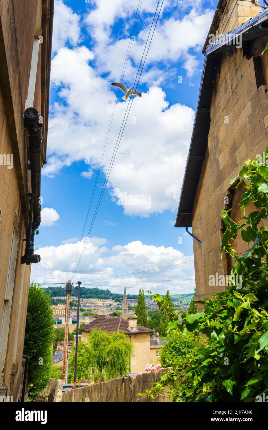 Traditional houses at Bathwick Hill in Bath-the largest city in the ...