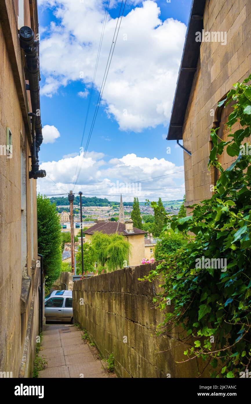Traditional houses at Bathwick Hill in Bath-the largest city in the ...