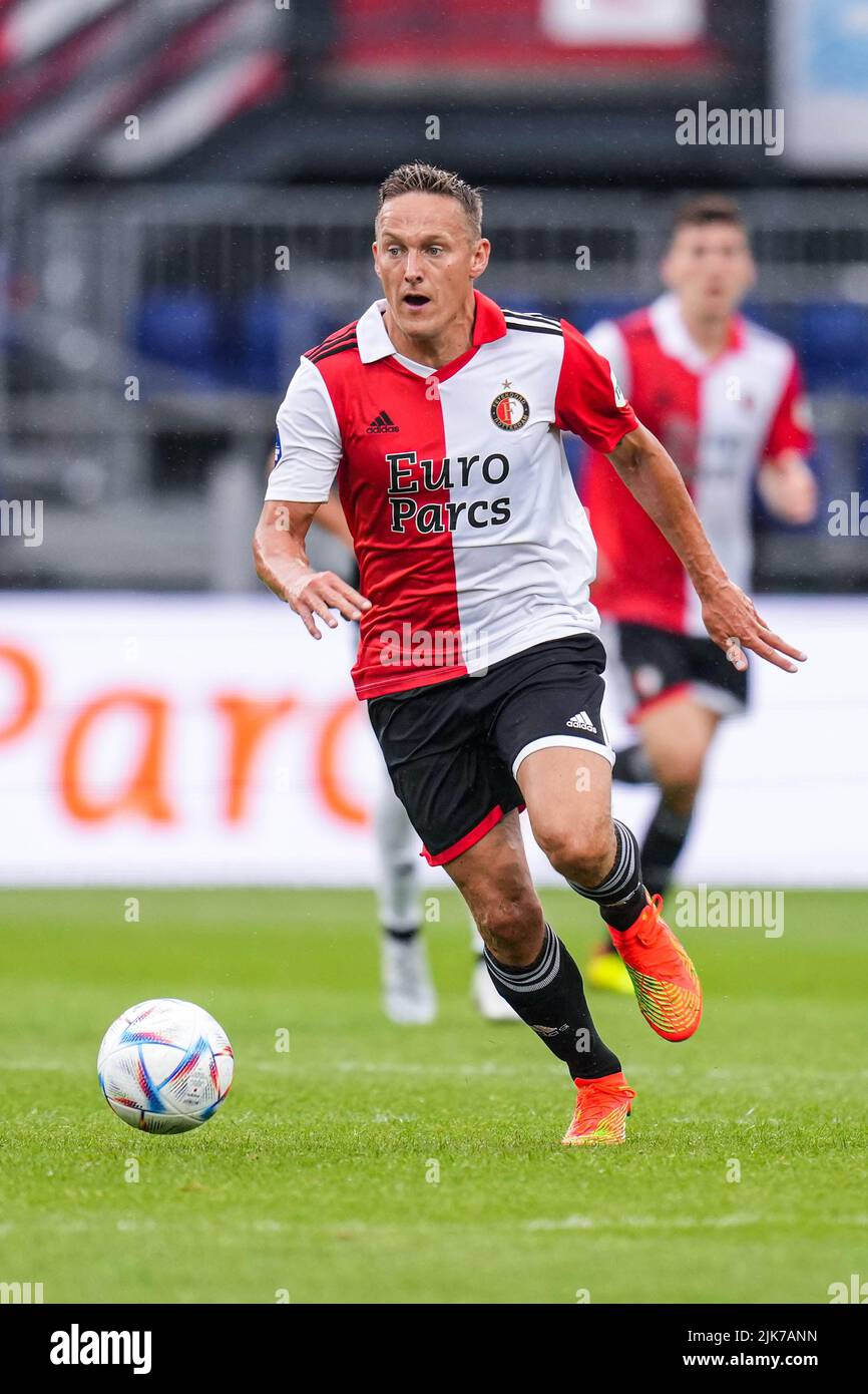 Rotterdam, Netherlands. 31 July 2022. Jens Toornstra of Feyenoord during the match between ...