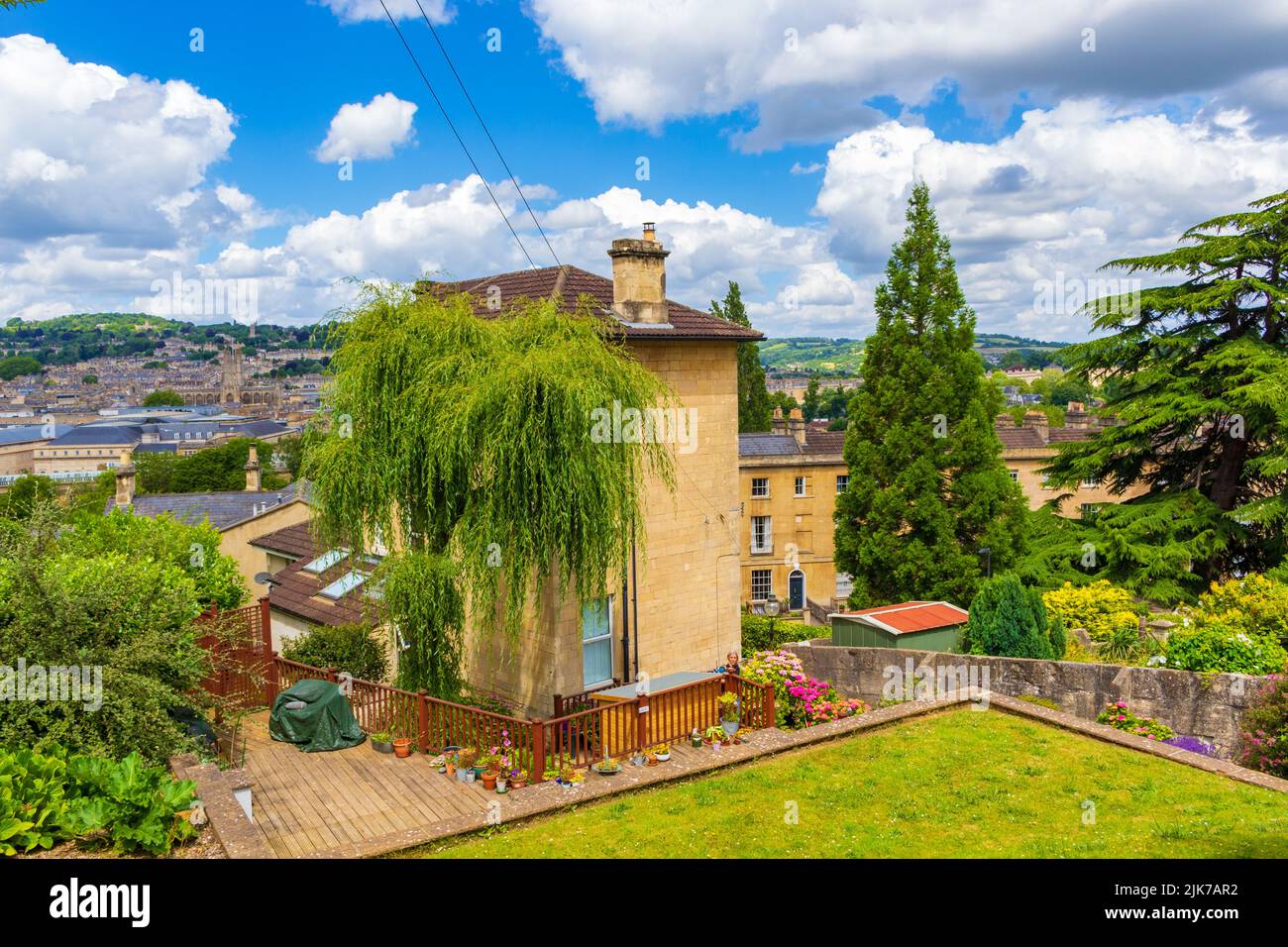 Traditional houses at Bathwick Hill in Bath-the largest city in the ...