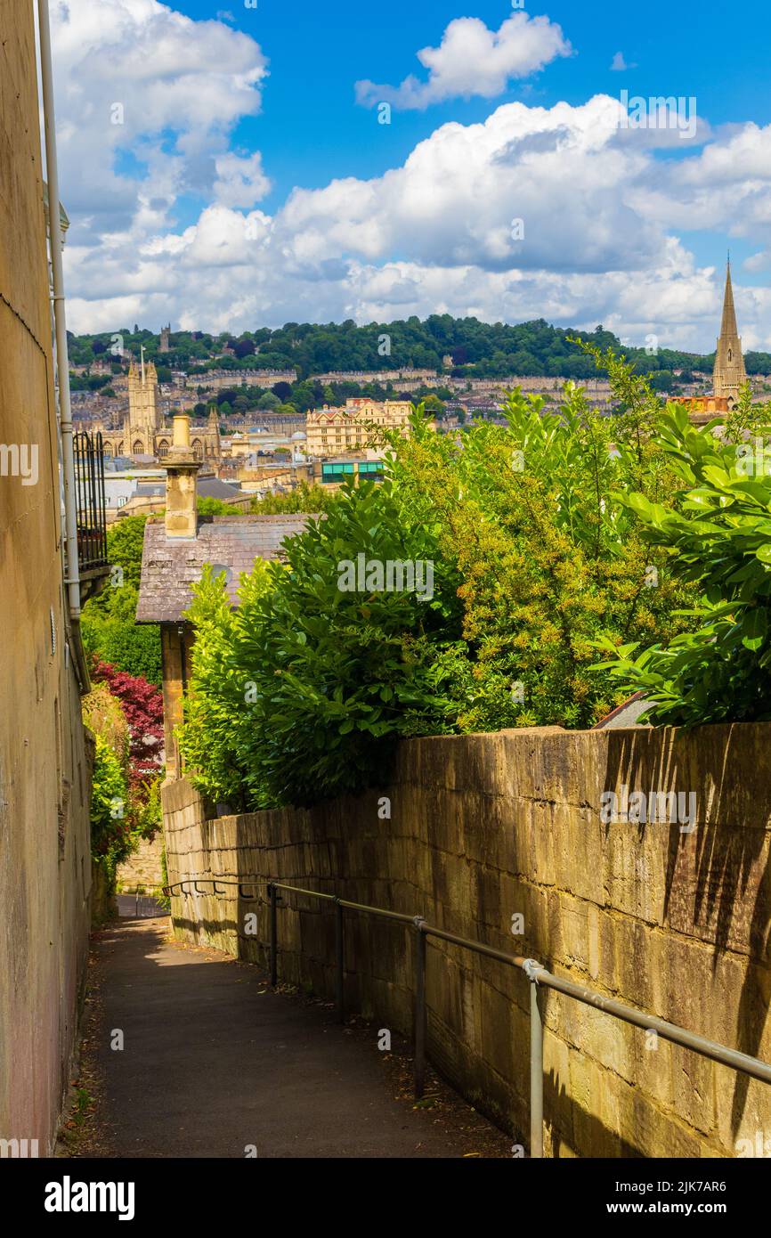 Traditional houses at Bathwick Hill in Bath-the largest city in the ...
