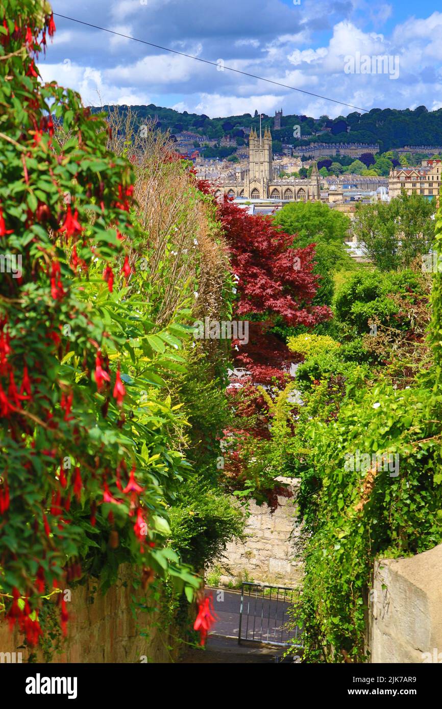 Traditional houses at Bathwick Hill in Bath-the largest city in the ...