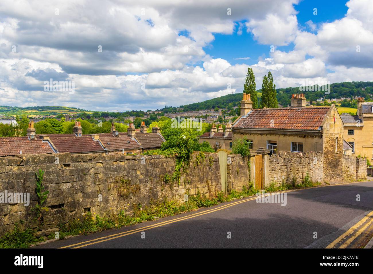 Traditional houses at Bathwick Hill in Bath-the largest city in the ...