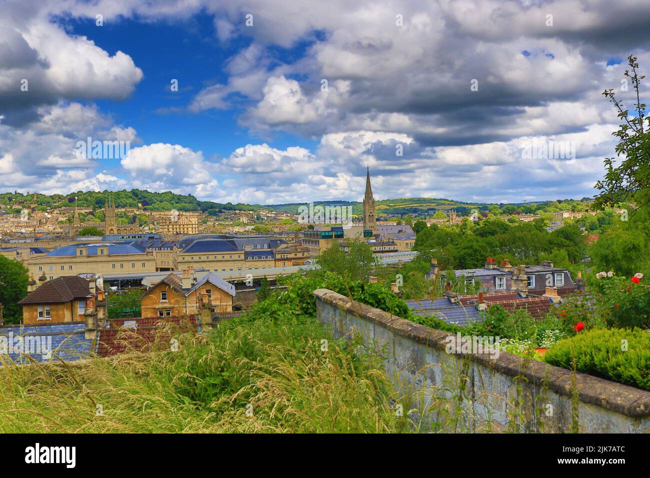Traditional houses at Bathwick Hill in Bath-the largest city in the ...
