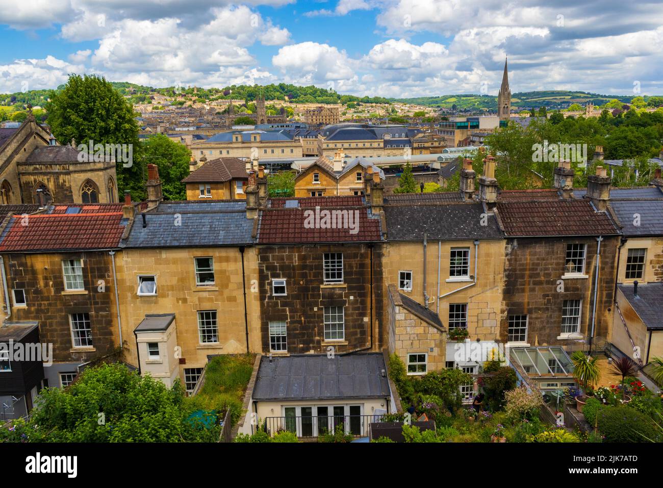 Traditional houses at Bathwick Hill in Bath-the largest city in the ...