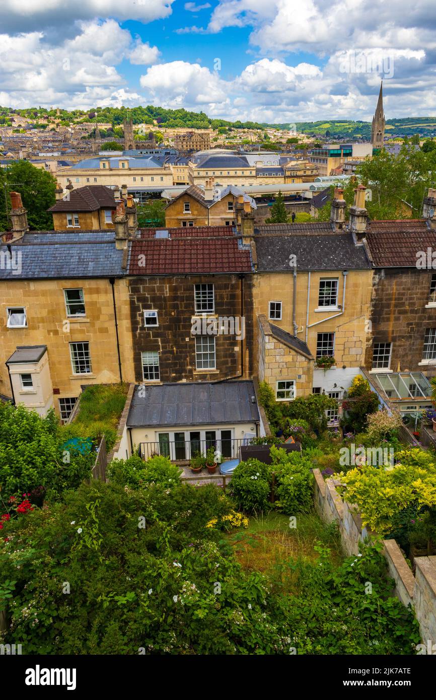 Traditional houses at Bathwick Hill in Bath-the largest city in the ...
