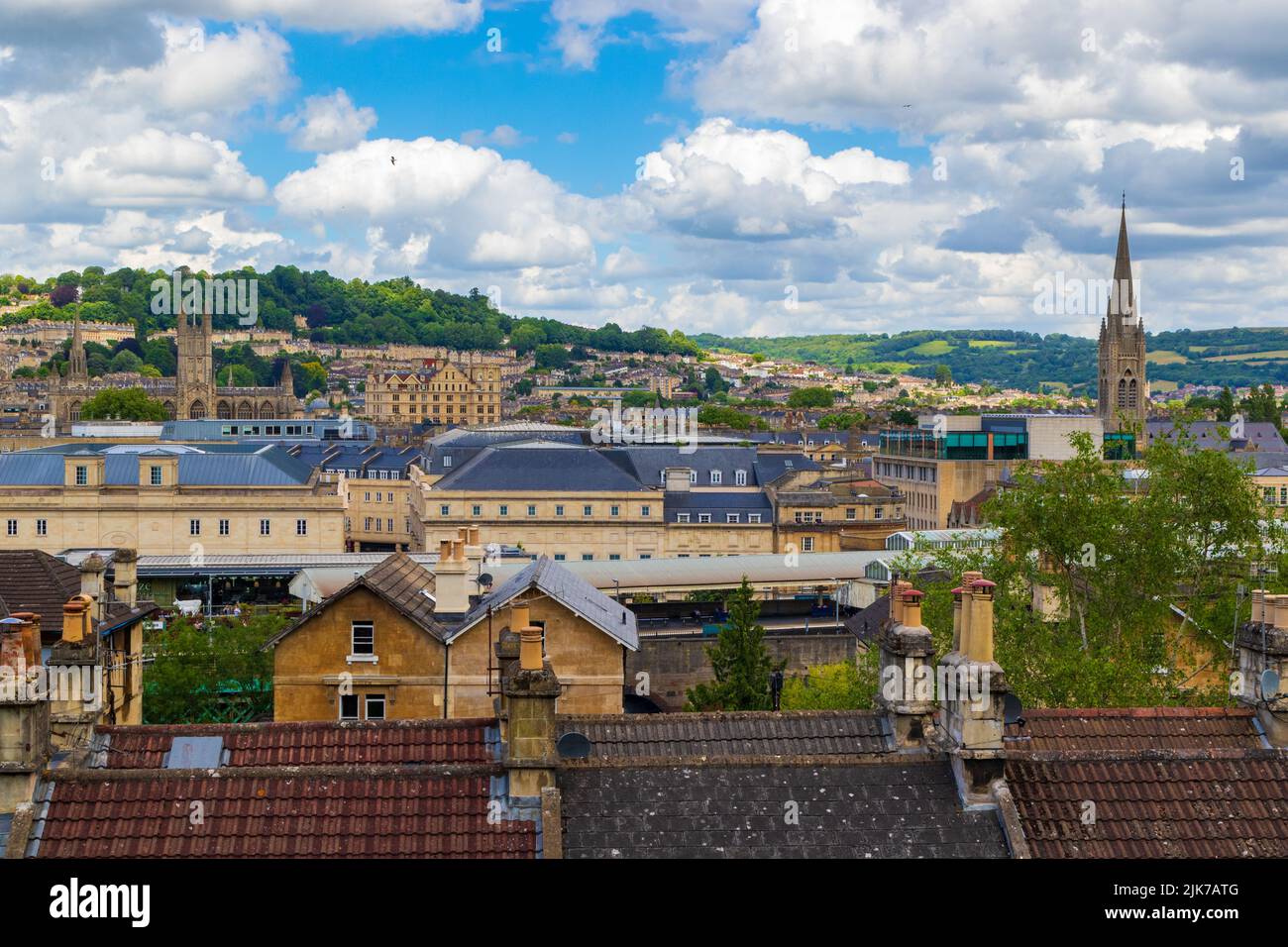 Traditional houses at Bathwick Hill in Bath-the largest city in the ...
