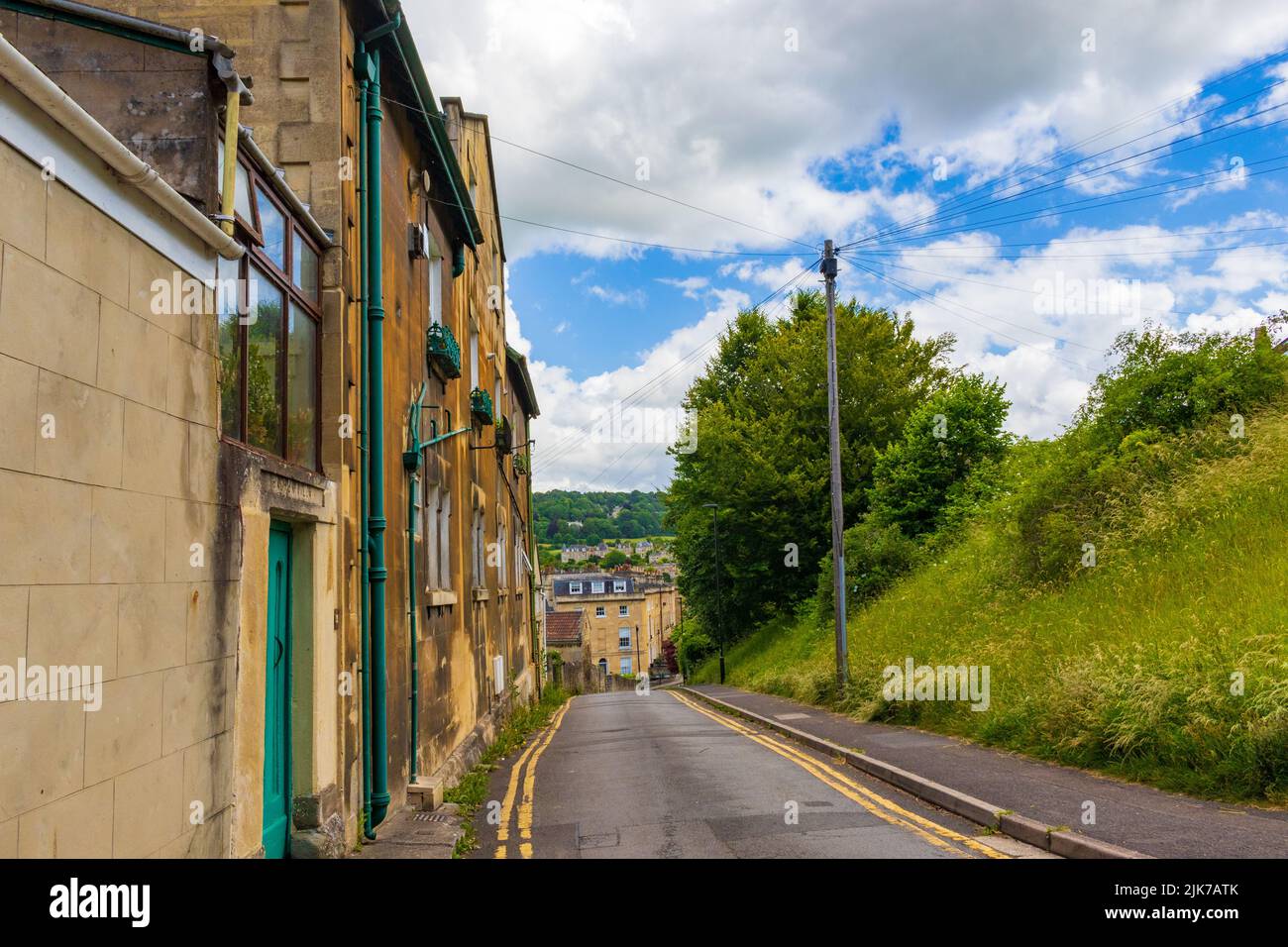 Traditional houses at Bathwick Hill in Bath-the largest city in the ...