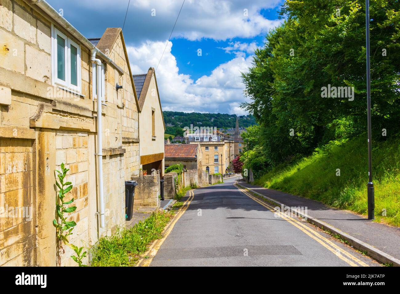 Traditional houses at Bathwick Hill in Bath-the largest city in the ...