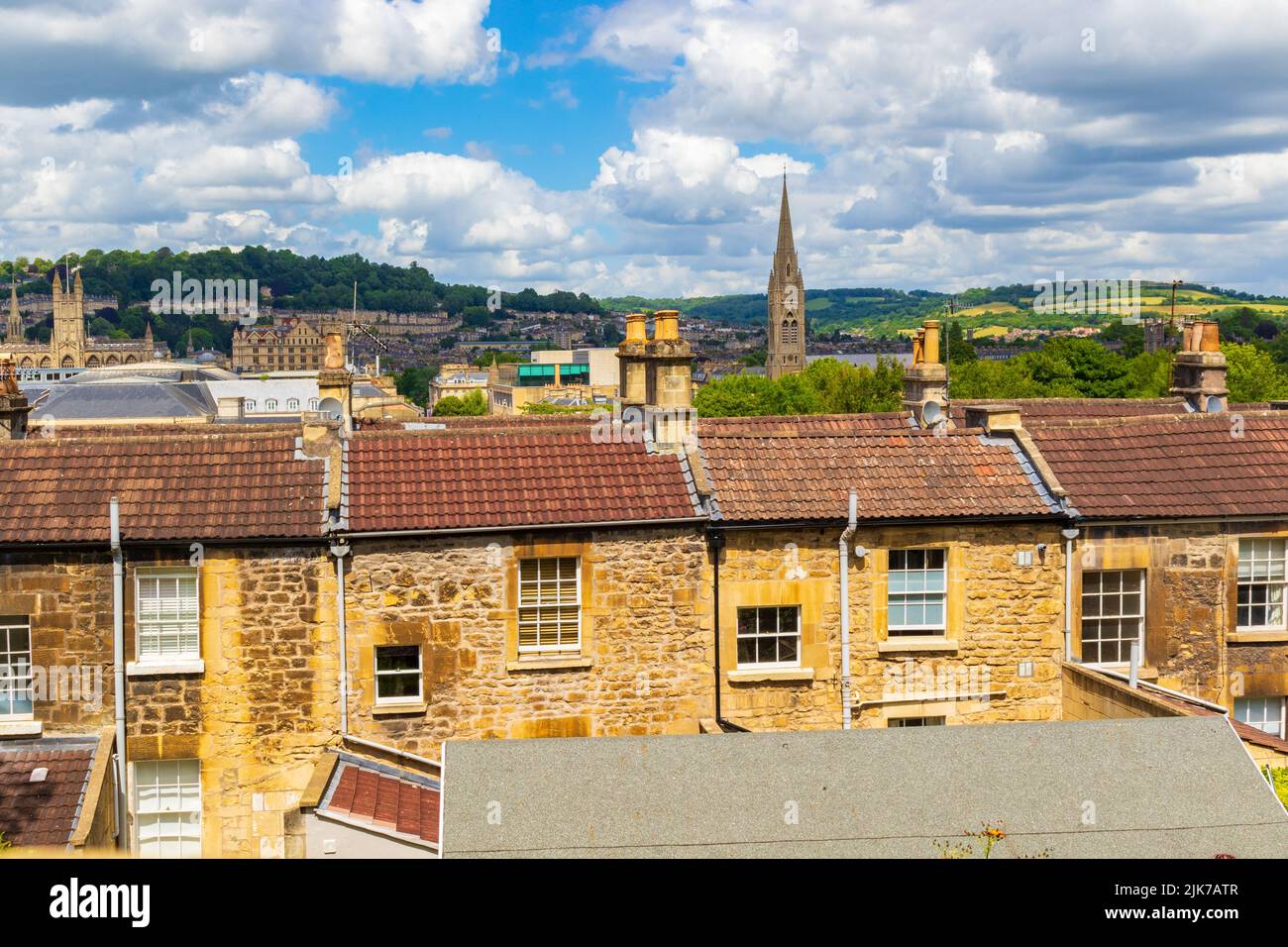 Traditional houses at Bathwick Hill in Bath-the largest city in the ...
