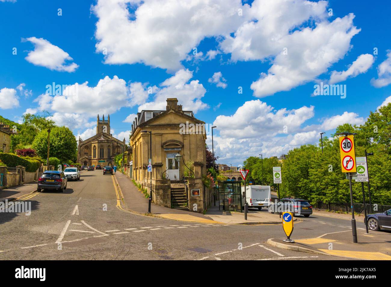 Traditional houses at Bathwick Hill in Bath-the largest city in the ...