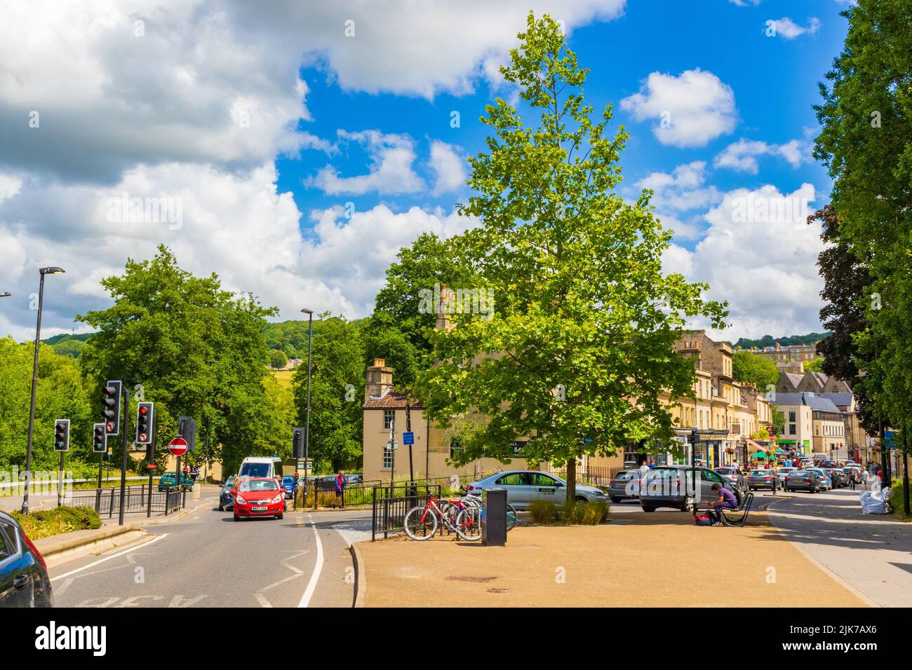 Traditional houses at Bathwick Hill in Bath-the largest city in the ...