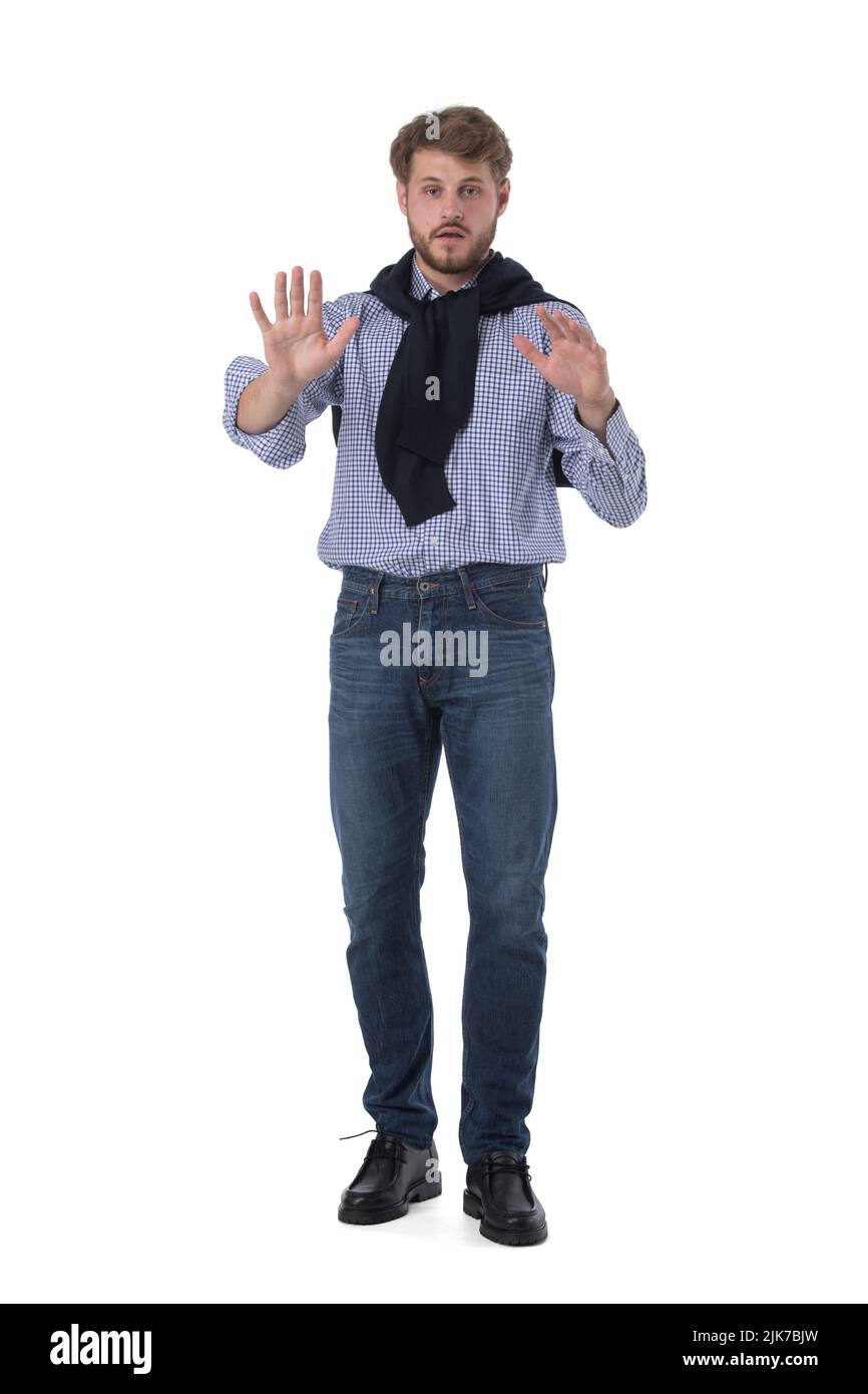 Stop sign hand pose hi-res stock photography and images - Alamy