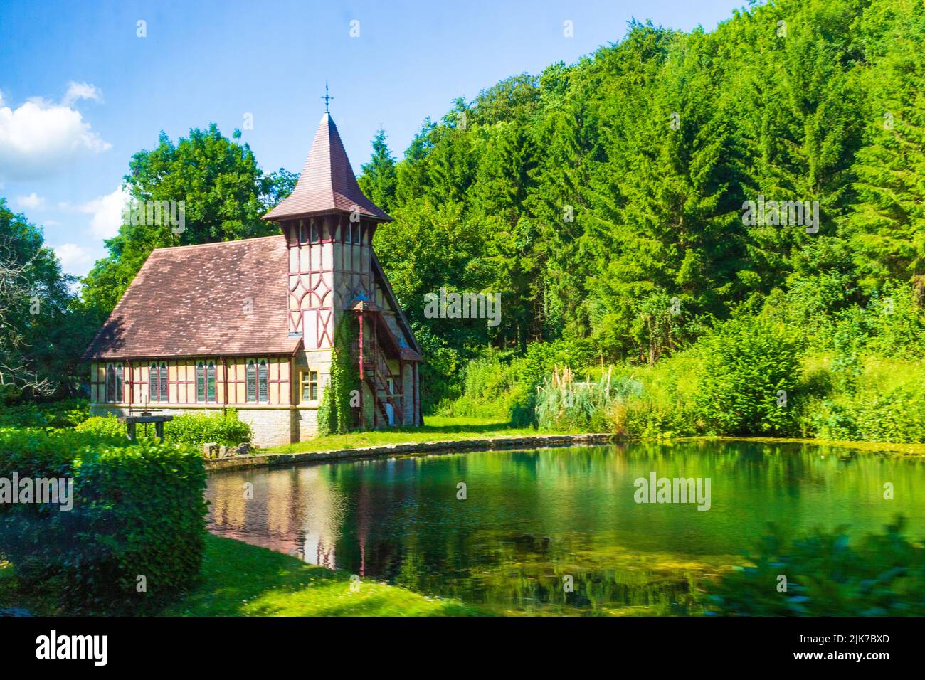 Summer view of Rickford Chapel-a 19th century `Swiss style` Grade II ...