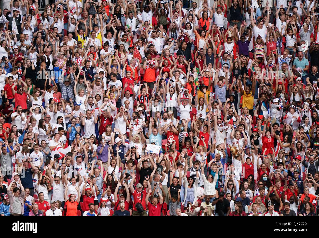 A capacity crowd during the UEFA Women's Euro 2022 final at Wembley ...