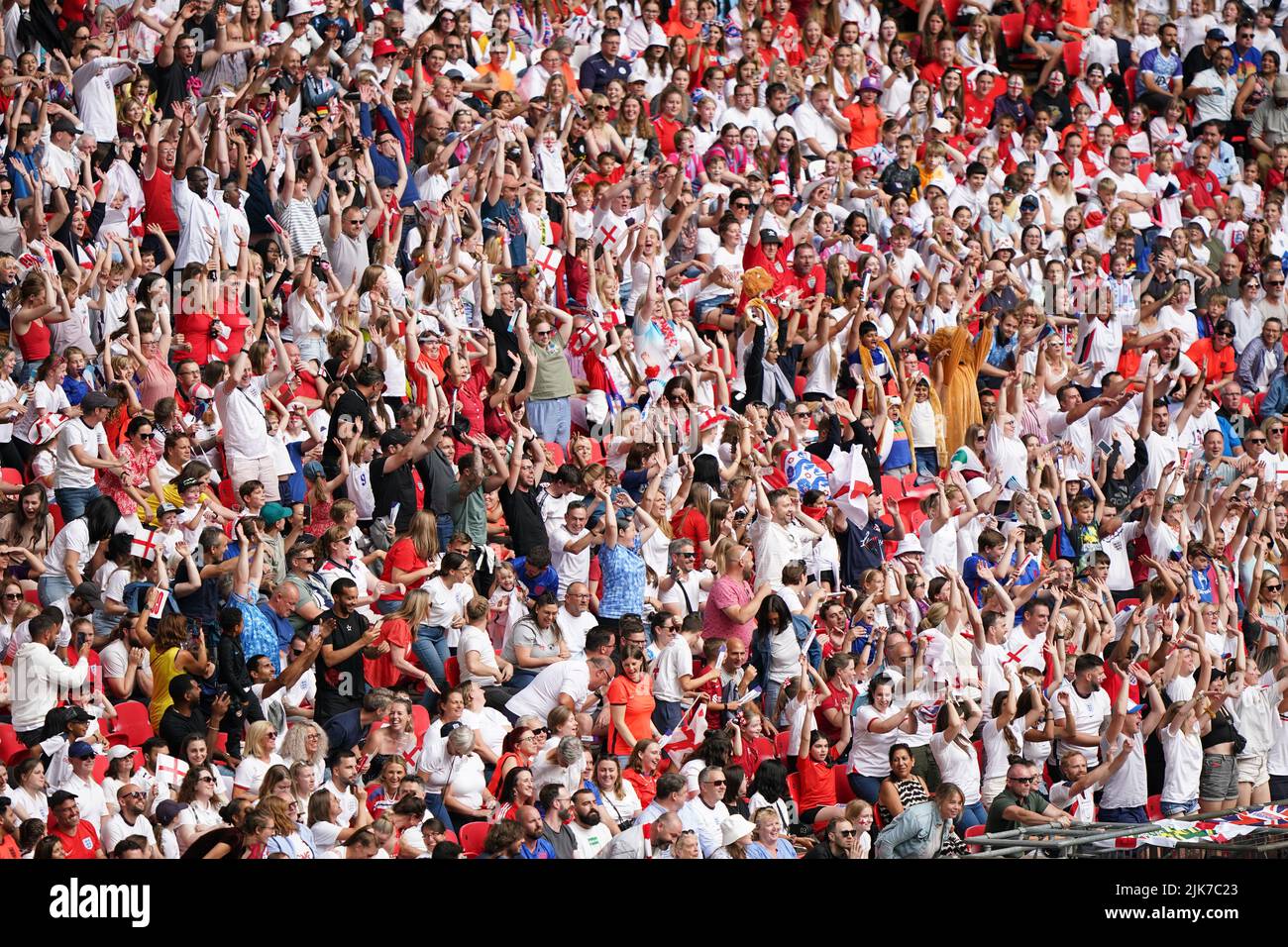 A capacity crowd during the UEFA Women's Euro 2022 final at Wembley ...