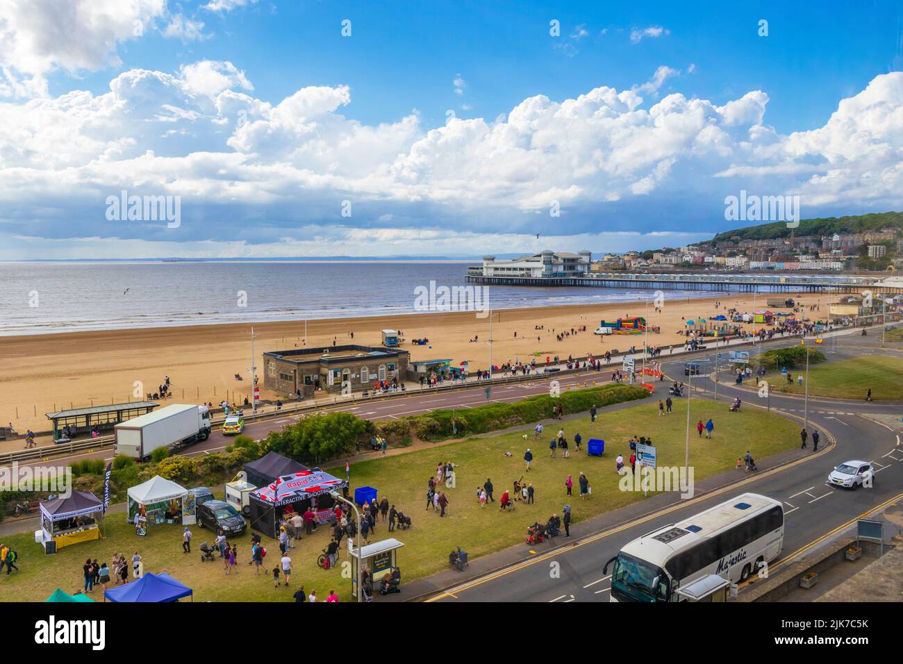View of the waterfront with Seafront Promenade and Marine Parade at ...