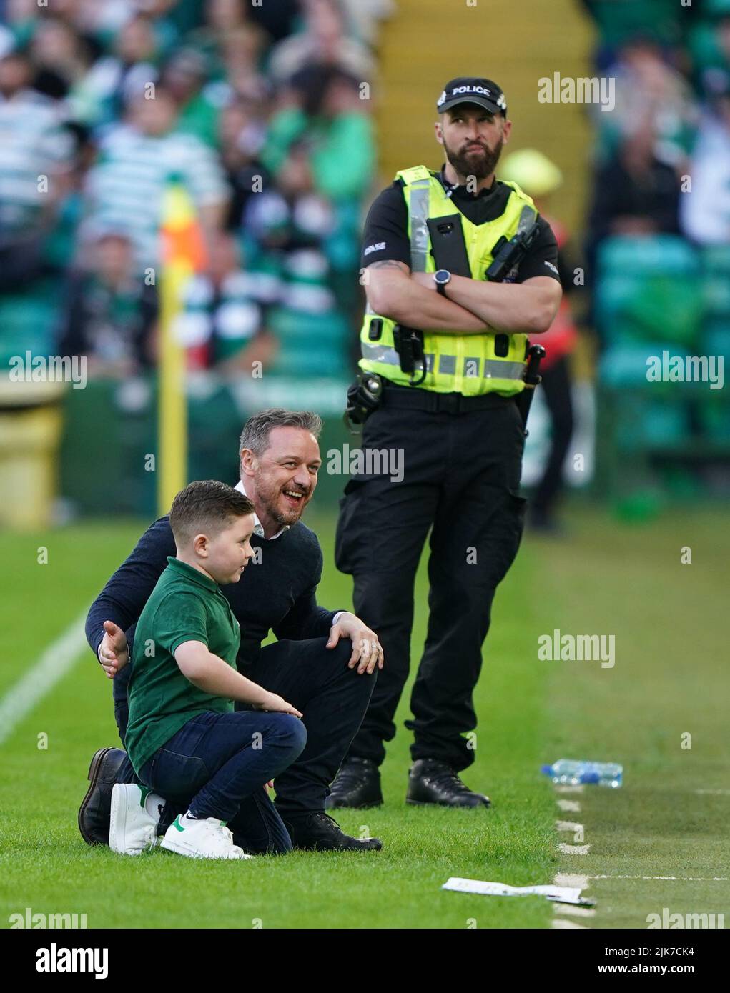 Actor James McAvoy makes the half time draw during the cinch ...