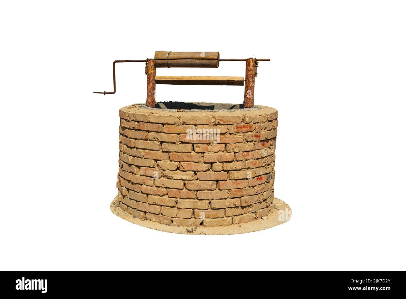 Brick water well on a white background, isolated Stock Photo - Alamy